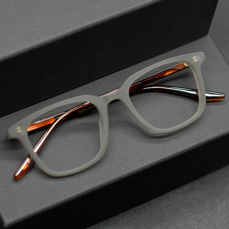 Vintage-Square-Acetate-Glasses-Frame-Men-Optical-Myopia-Prescription ...