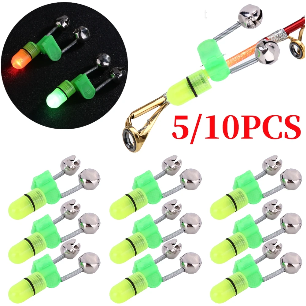 5/10PCS LLED Night Fishing Rod Bite Bait Alarm Light Night Fishing Rod ...