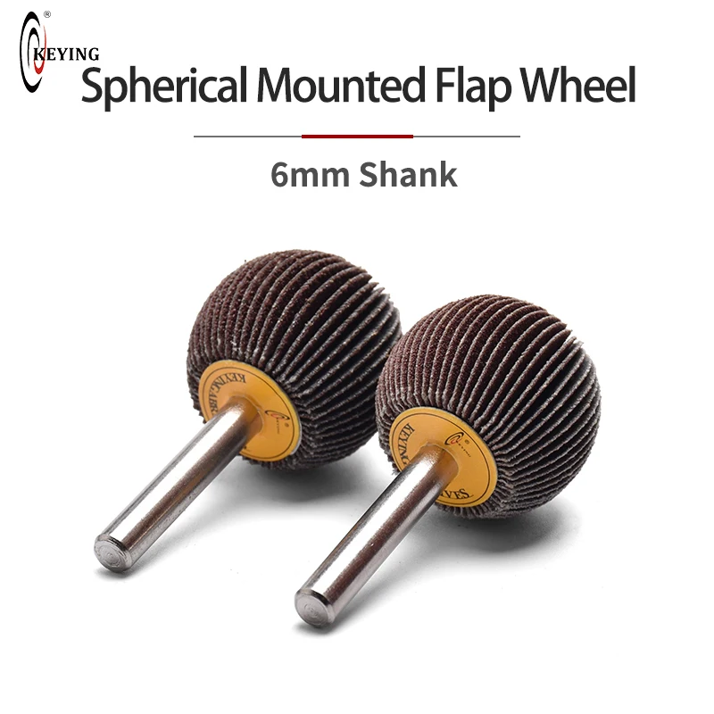 1PCS Spherical Sandpaper Flap Wheel 6mm 1 4 Shank 30mm Diameter Abrasive Rotary Tool for Dremel Precision Polishing Ball Shape AliExpress