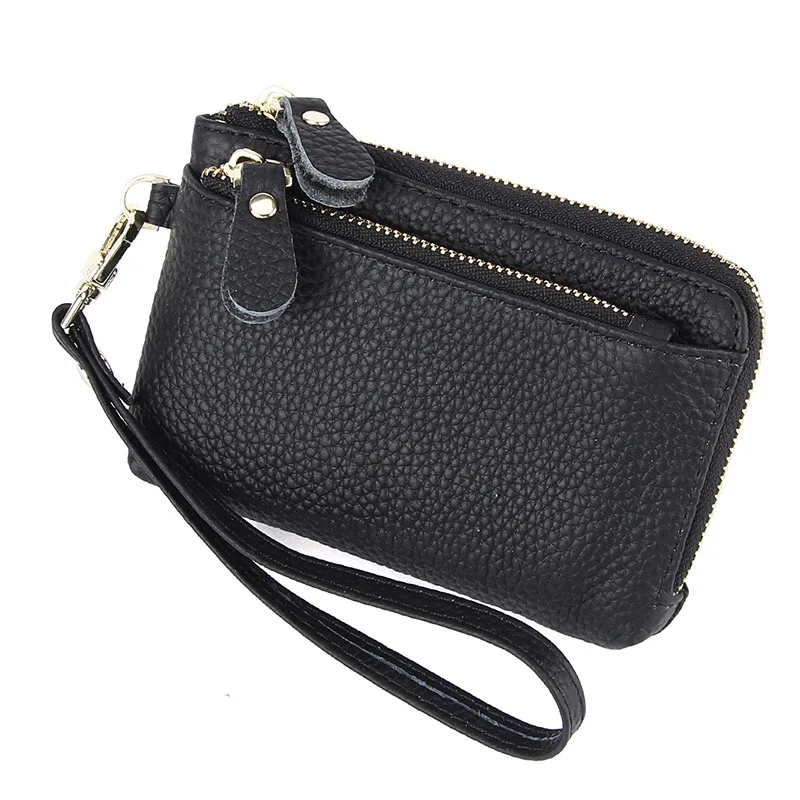 First-Layer-Cowhide-Hand-Holding-Small-Purse-Multi-card-Key-Chain-Coin ...