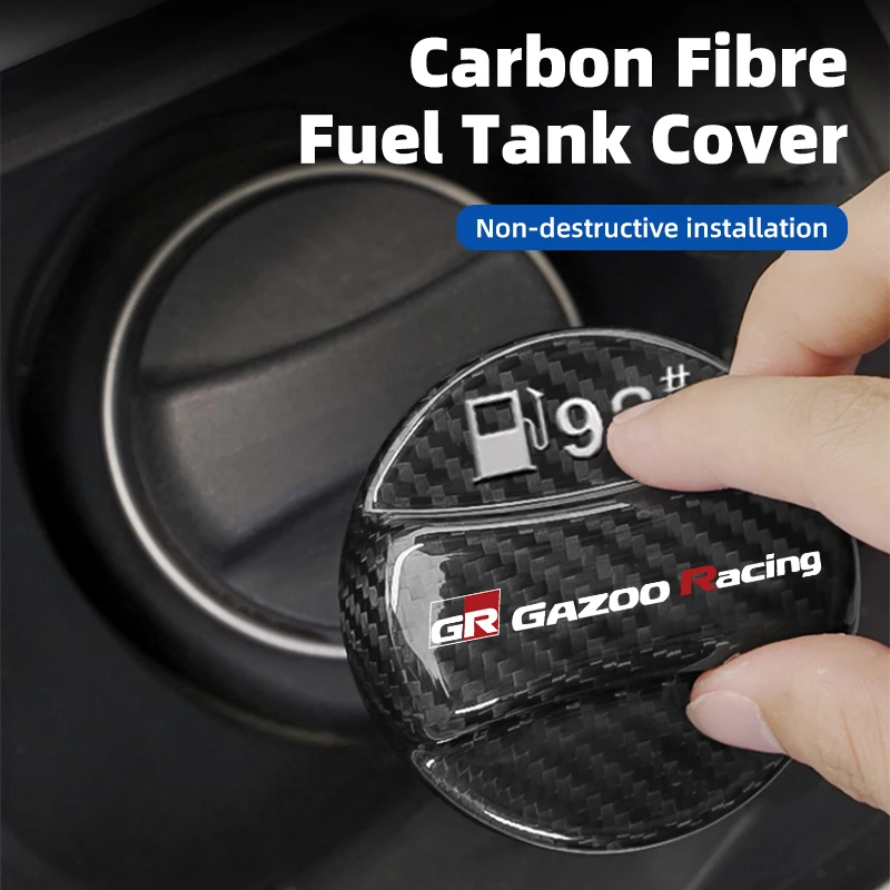 Real Carbon Fiber Gas Fuel Tank Cover Oil Filler Dustproof Cap For ...