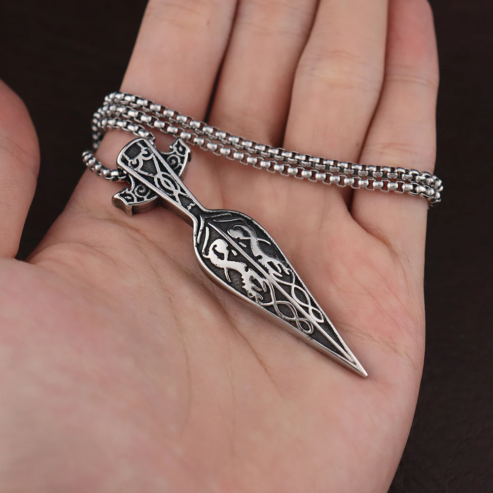 Stainless-Steel-Men-s-Vintage-Viking-Sword-Pendant-Chain-Gifts-Unique ...