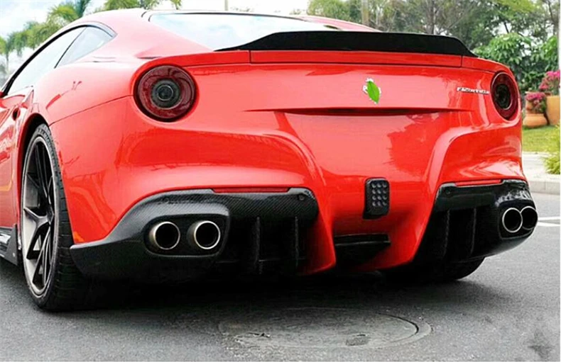 For Ferrari F12 2013-NO REAL Carbon Fiber Rear Diffuser Bumper Spoiler ...