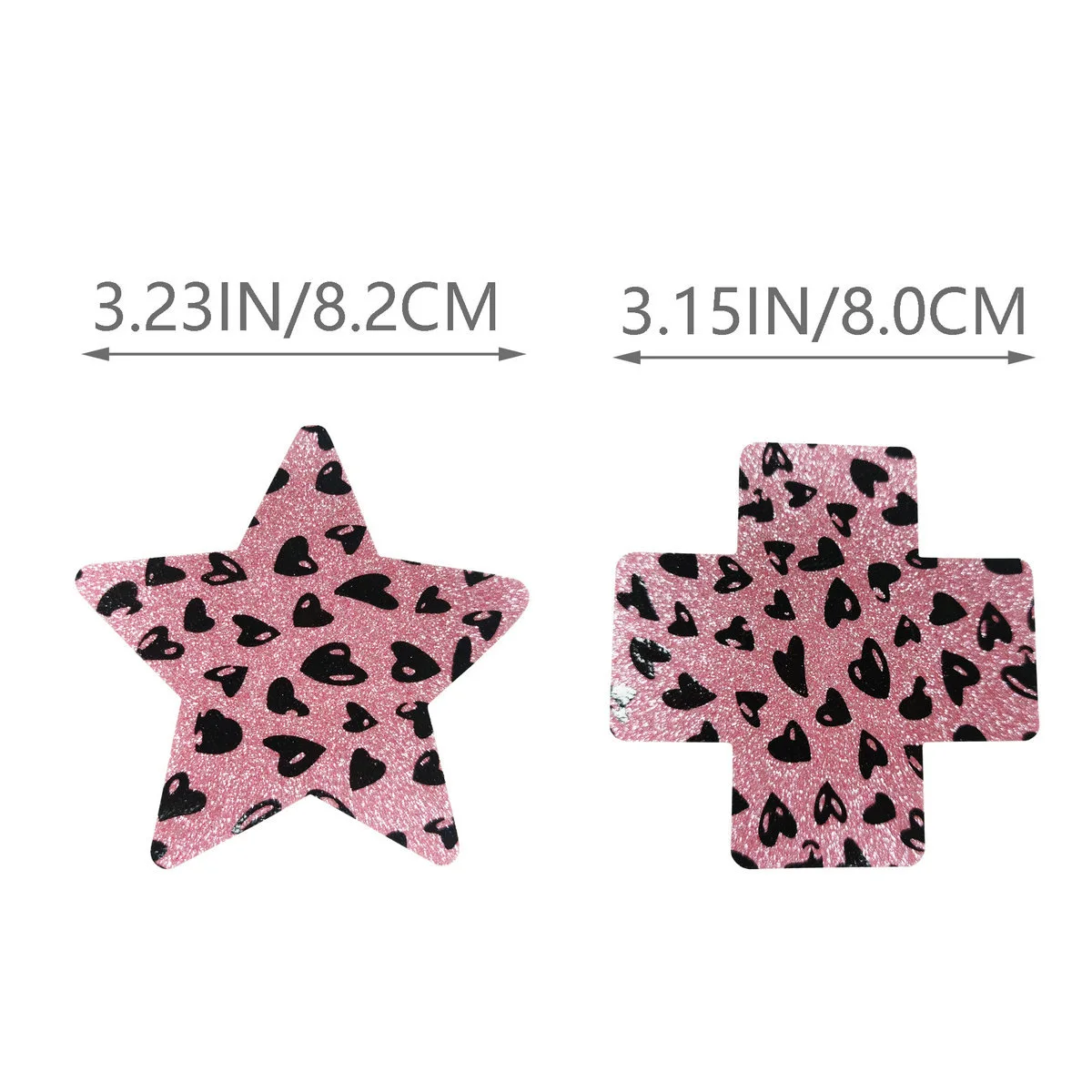 10-Pairs-Women-Disposable-Pink-Heart-Bubble-Glitter-Nipple-Cover-Self ...