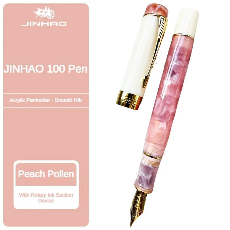 JINHAO 100 Acrylic Fountain Pen Beautiful Green Gift Pen EF/F/M with ...