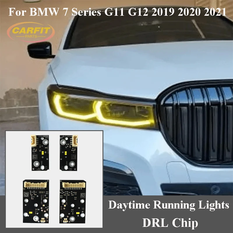 Yellow Angel Eyes CSL DRL Boards For BMW 7 series G11 G12 LCI 730d 730i ...