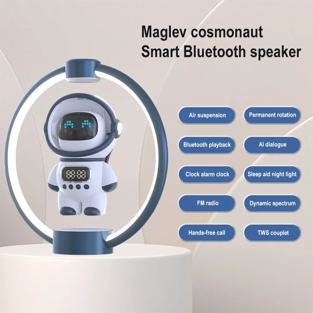 The-new-maglev-AI-intercom-astronaut-clock-alarm-clock-display-sleep ...