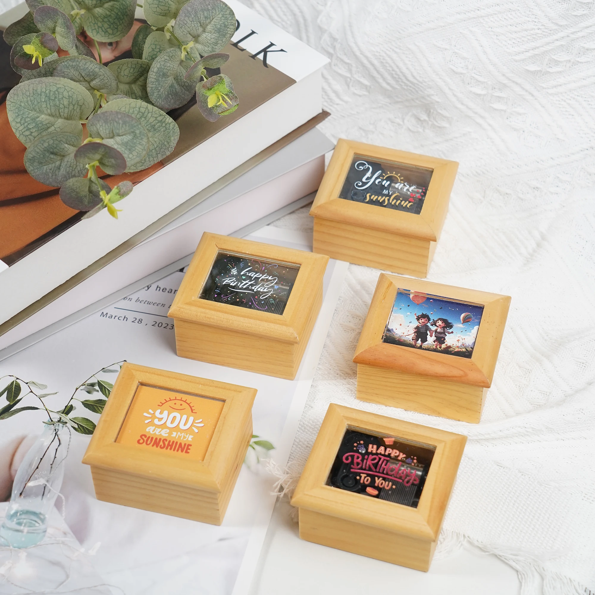 Music-Box-Vintage-style-hand-cranked-wooden-music-box-with-unique ...