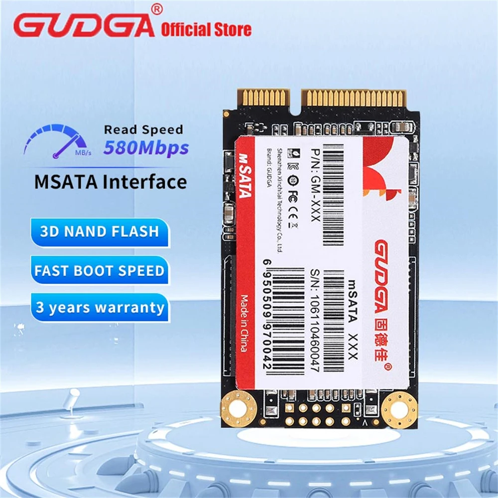 GUDGA SSD SATA mSata 512GB 1TB 2TB Internal Solid State Hard Drive Disk for Laptop Desktop 128GB ...
