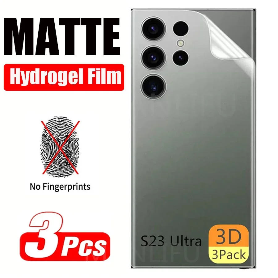 Filme-curvo-de-hidrogel-3D-para-Samsung-Galaxy-S23-Ultra-capa-traseira-completa-protetor-fosco ...