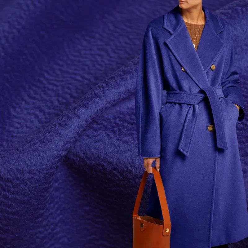 Redraspberry-Blue-Ripple-Overcoating-Fine-Wool-Garment-Materials-Women ...