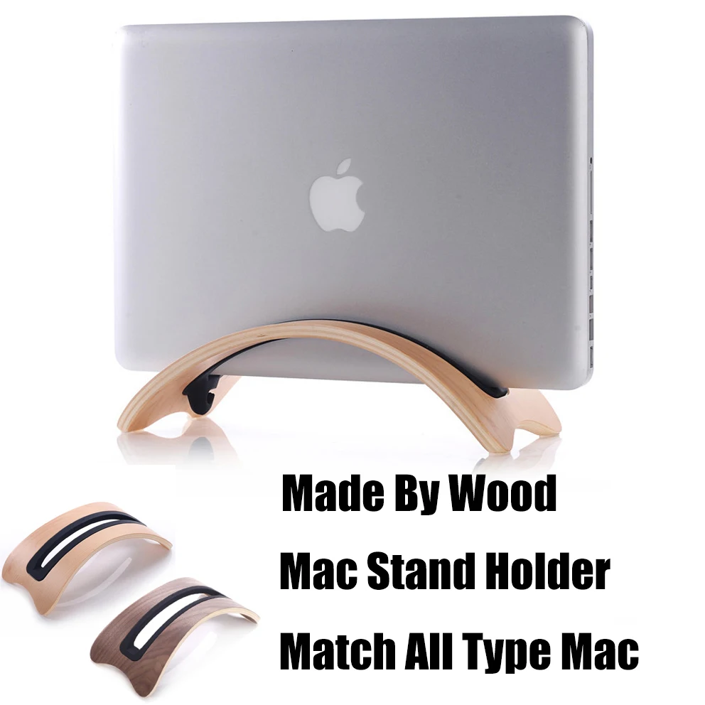 Wooden-Vertical-Desktop-Laptop-Stand-Holder-Base-Bracket-Dock-for ...