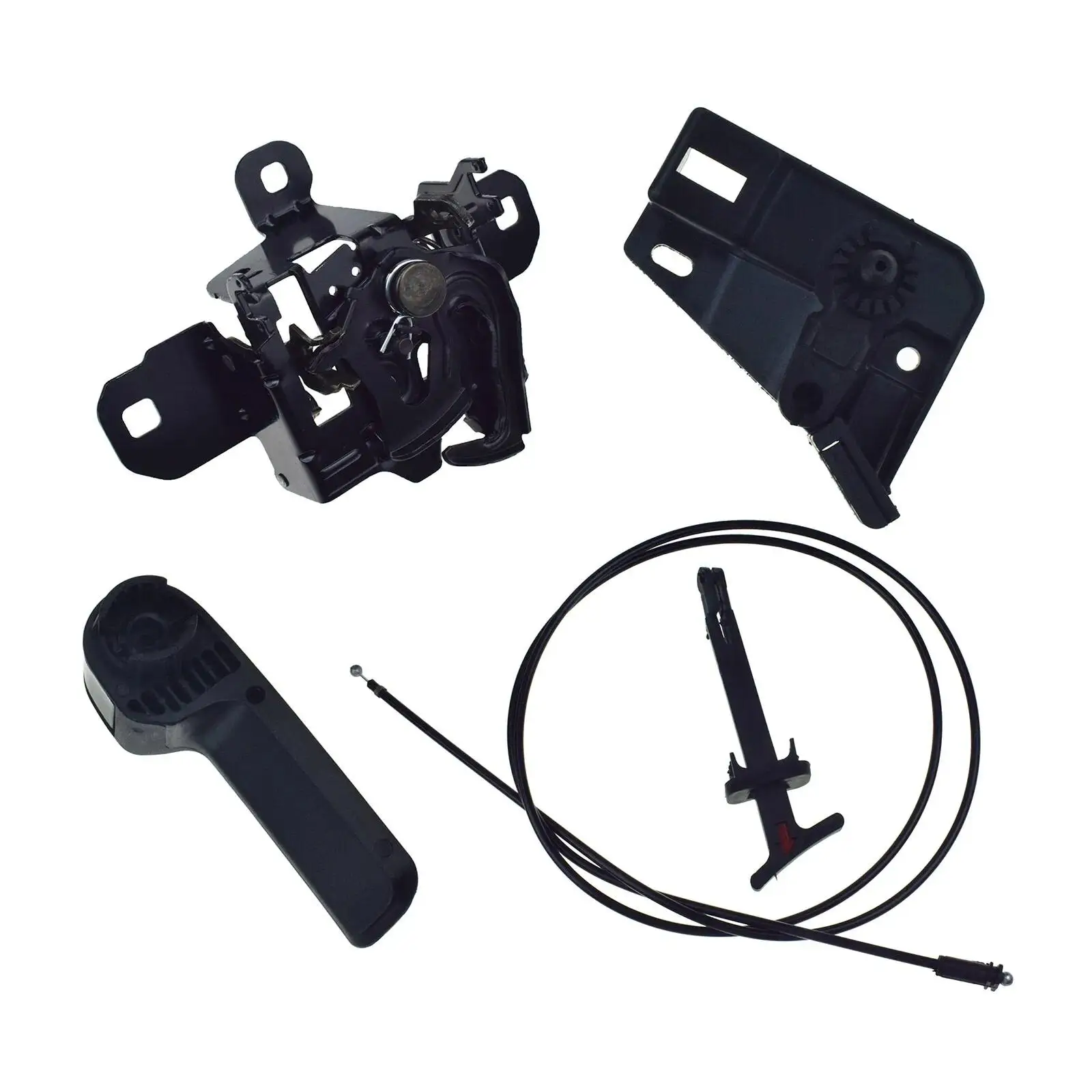 1Set-Hood-Latch-Pull-Rod-Release-Handle-Bracket-Cable-Kit-1J0823509C ...