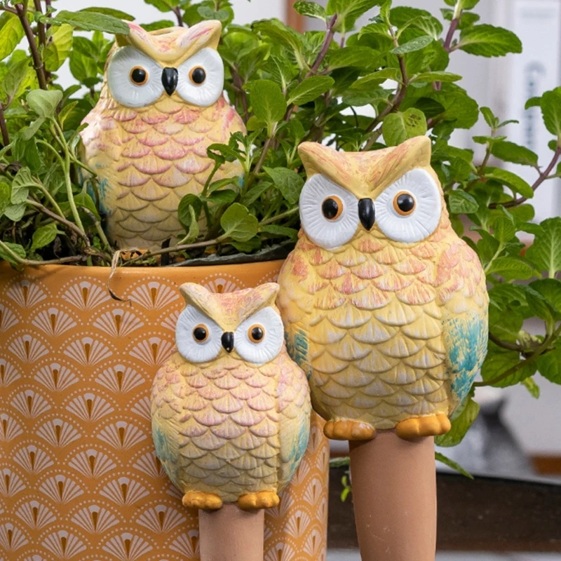 4Pcs Large Owl Automatic Plant Dripper Household Gardening Tool ...