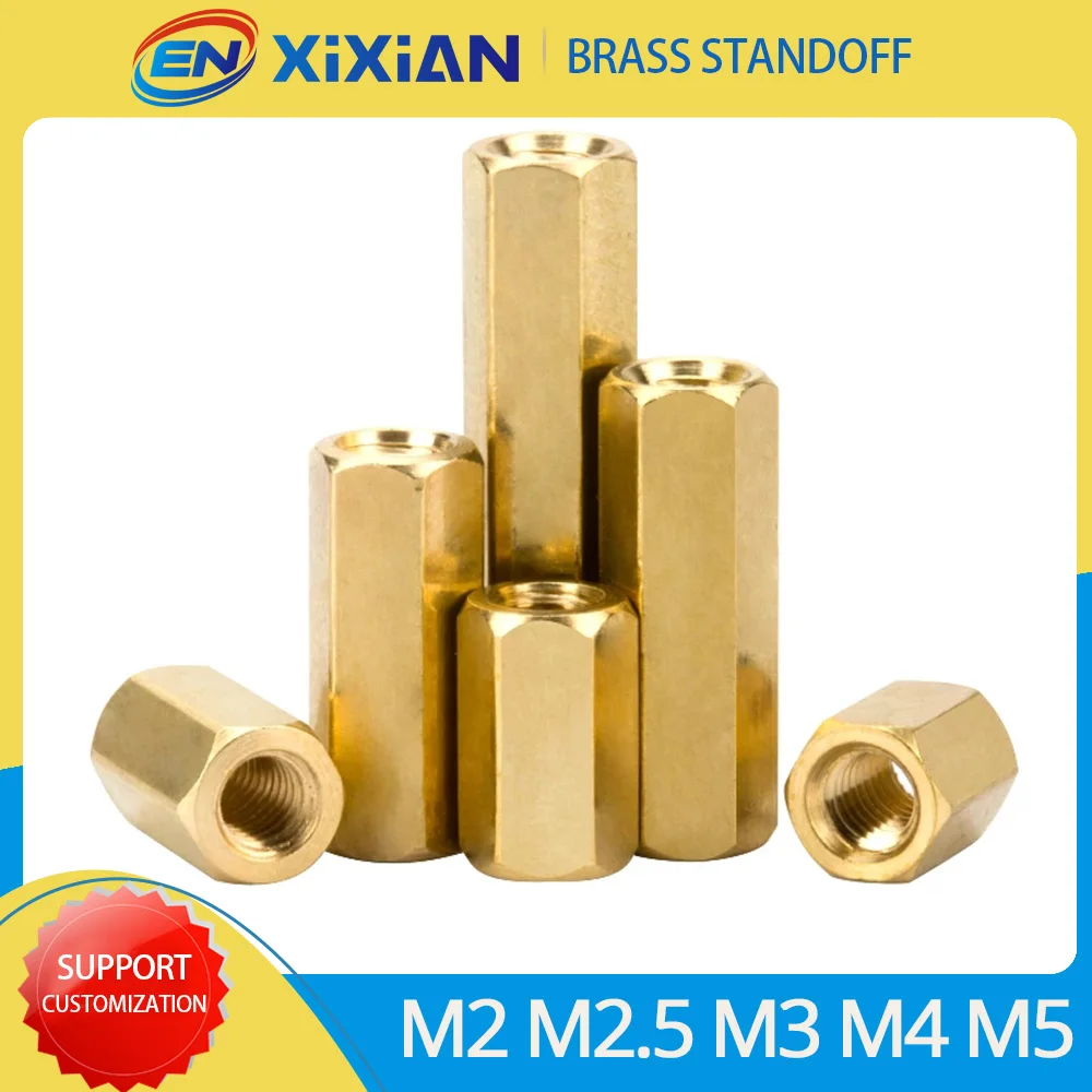 Hex Brass Standoff Spacer M2 M2.5 M3 M4 M5 Copper Pillar Pcb Boards ...