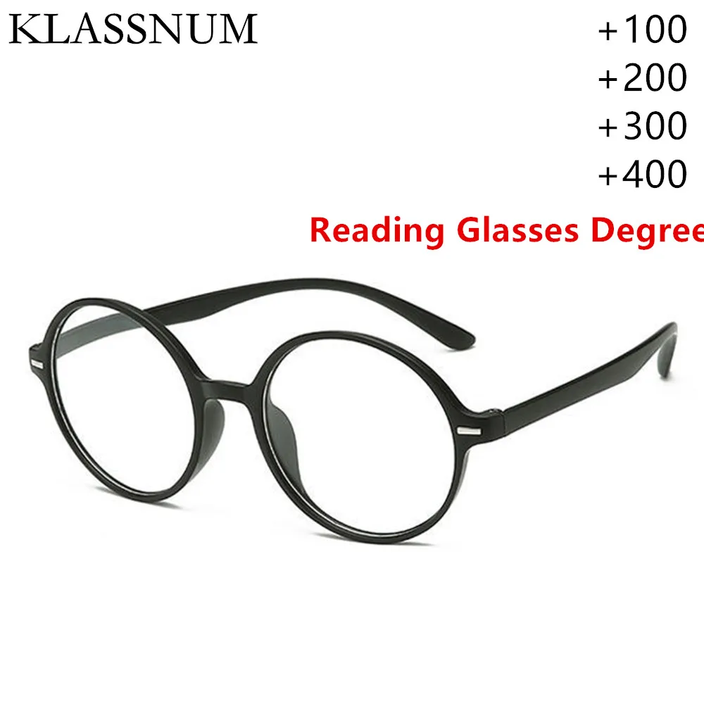 Round Frame Reading Glasses Men Women Ultralight Hyperopia Presbyopic ...
