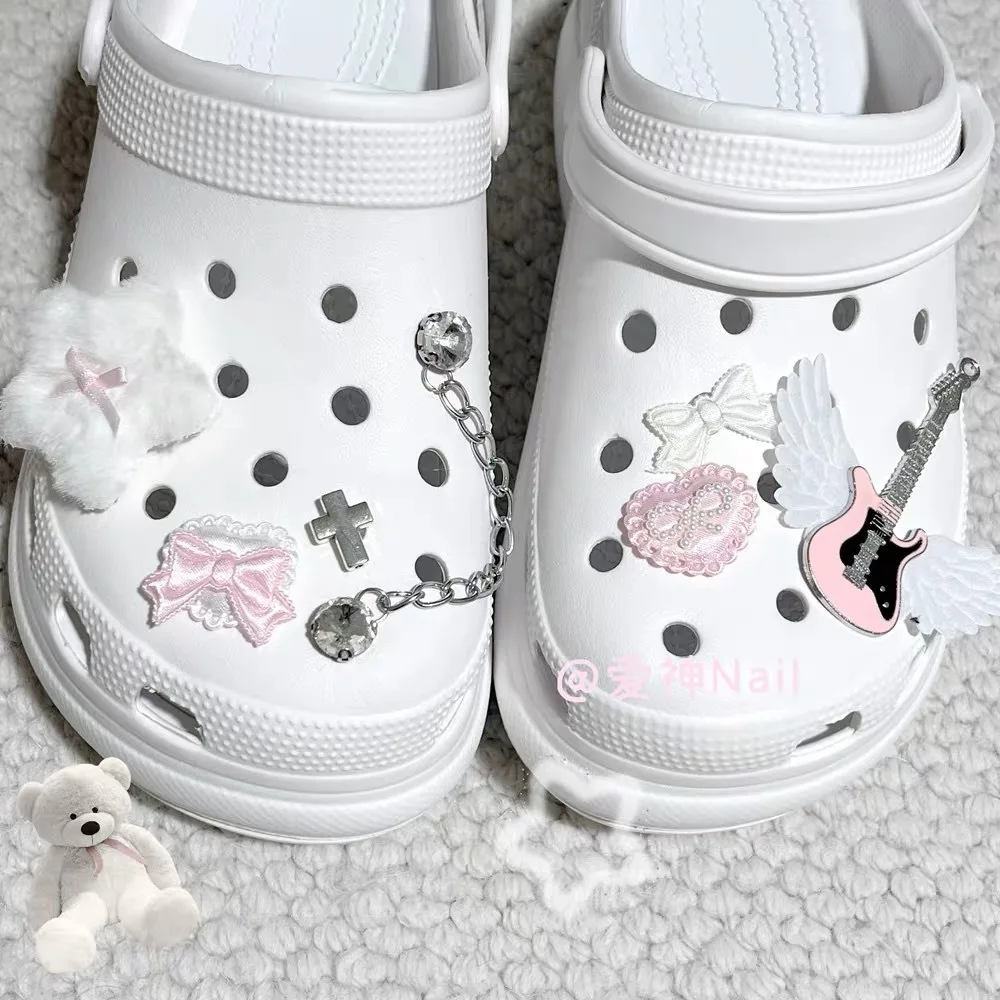 Pink-Guitar-Angel-Series-Lovely-Clogs-Buckle-Cute-Charms-for-Crocs-Ins ...