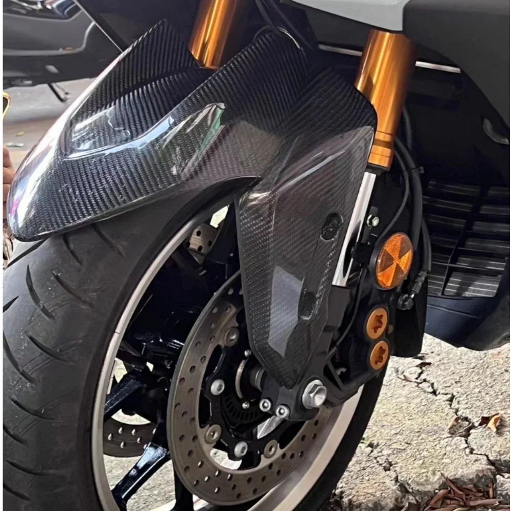 100% Real Carbon Fiber Front Wheel Fender Decorative Modification Cover ...