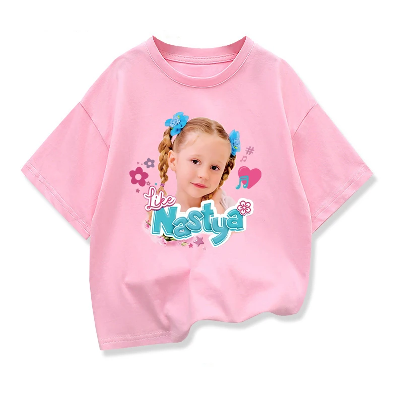 Summer Like Nastya Printed Clothes Tee Kids Cotton Cute Girl T-shirt ...