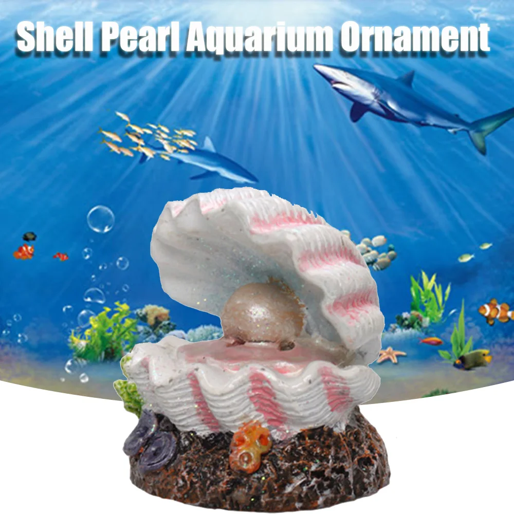1Pcs-Cute-Artificial-Shell-Pearl-Aquarium-Decoration-Aquascaping-Shell ...