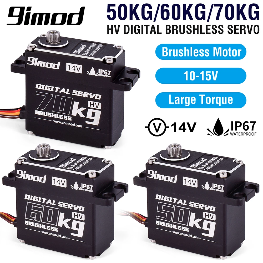 9imod-50KG-60KG-70KG-Waterproof-Digital-Brushless-Servo-14V-Metal-Gear ...