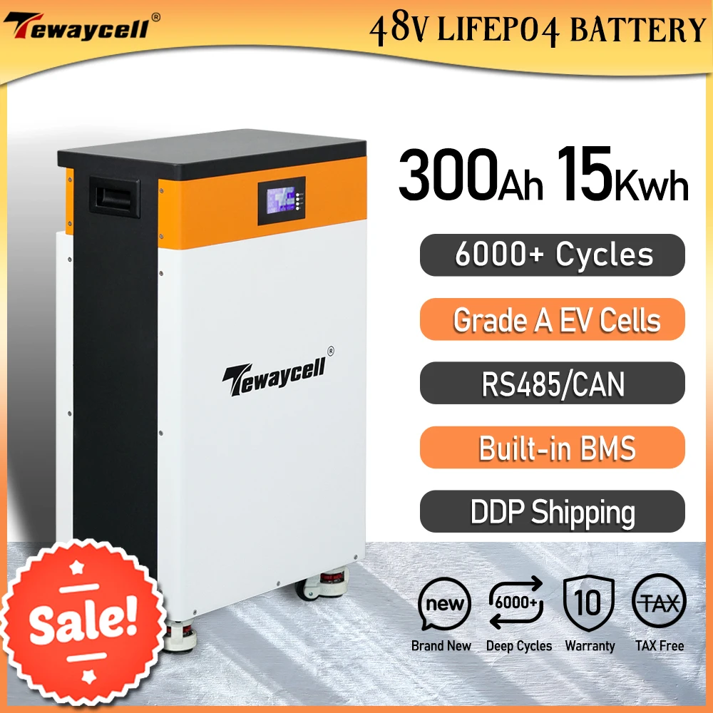 NEW-48V-300Ah-15KWh-Lifepo4-Battery-Pack-Powerwall-310Ah-With-RS485-CAN ...