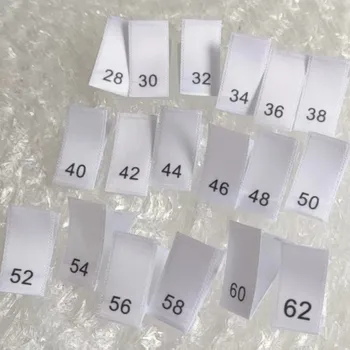 Number Size Label for Kids 50pcs Satin Print Sizing Labels 50 56 62 68 ...