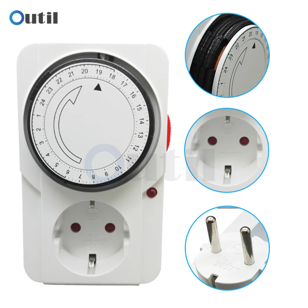 24-Hour-Cyclic-Timer-Switch-Kitchen-Timer-Universal-Timing-Socket-Mechanical-Timer-230VAC-3500W ...