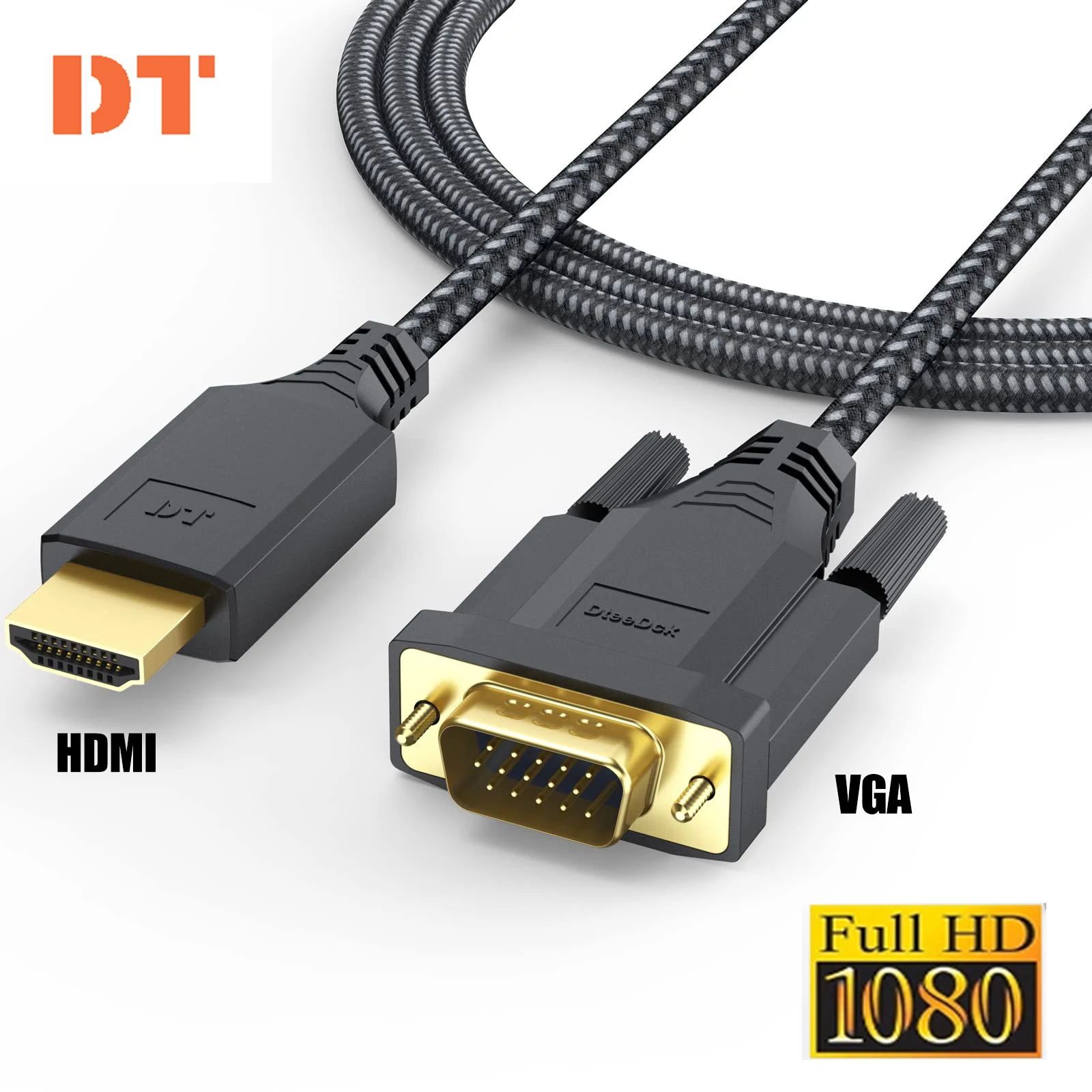 DteeDck Cable HDMI a VGA, convertidor activo macho a VGA, Cable ...