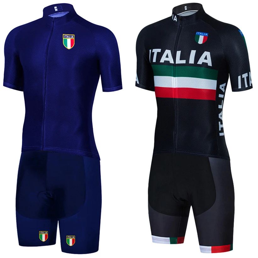 New-2024-Cycling-Set-Blue-ITALIA-Bike-Jersey-Bibs-Shorts-Suit-MEN-Women ...