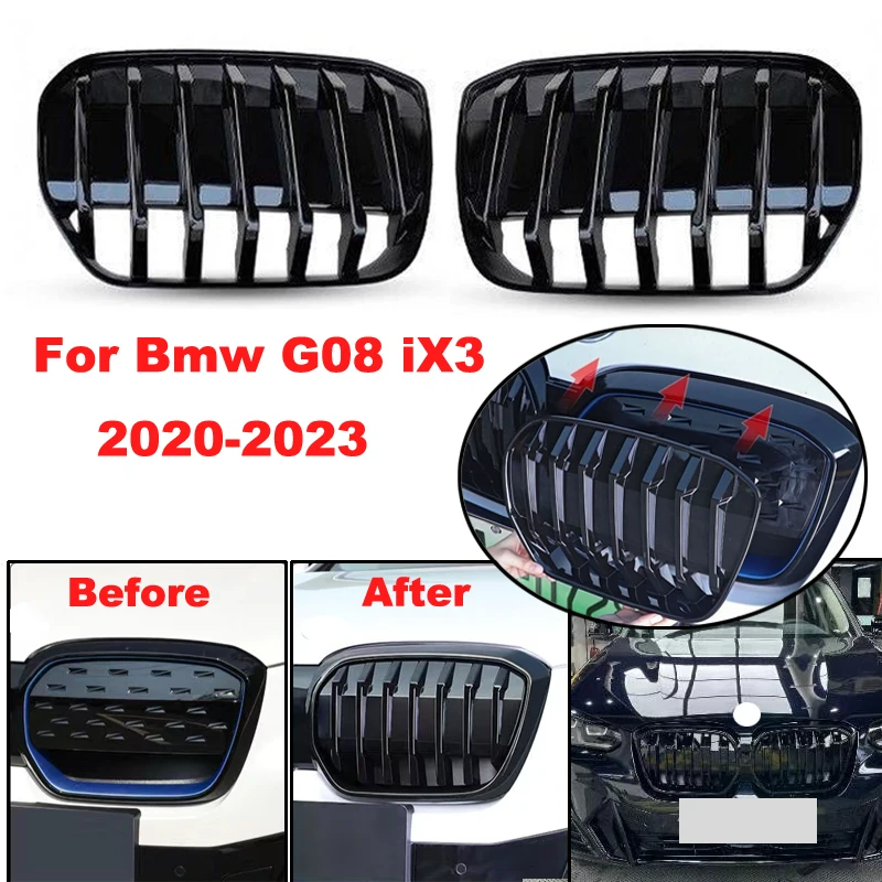 20-23-For-Bmw-G08-iX3-Air-Intake-Grille-Double-Slats-Front-Kidney ...