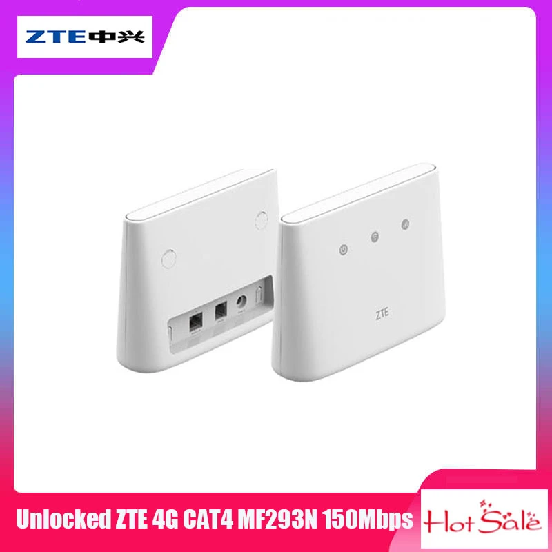 Hot Sale Original Zte Mf293n Unlocked Wi-fi 2.4ghz 4g Lte Cat4 Router ...
