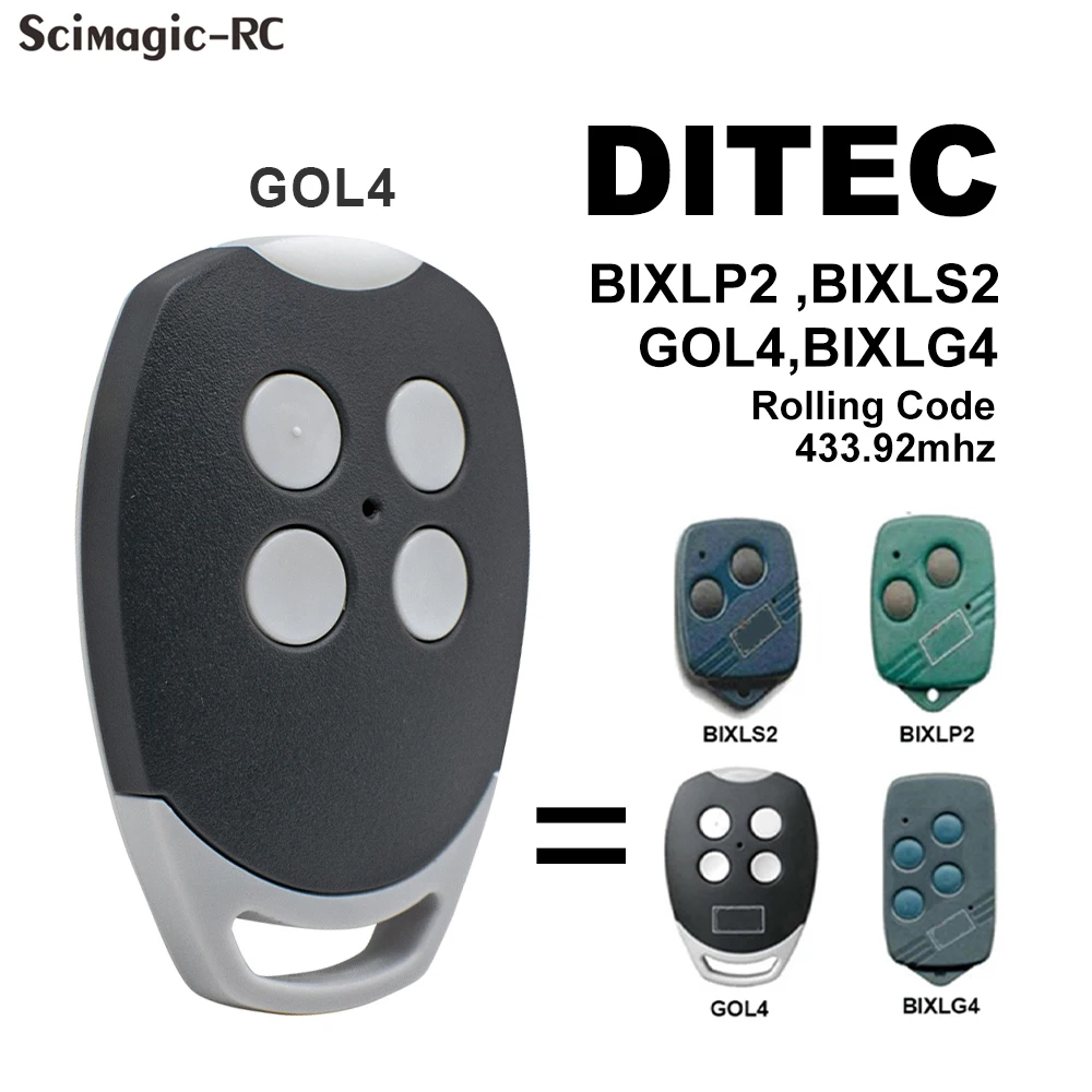 DITEC-Remote-Control-Rolling-Code-DITEC-GOL4-433MHz-433-92Mhz-Garage ...