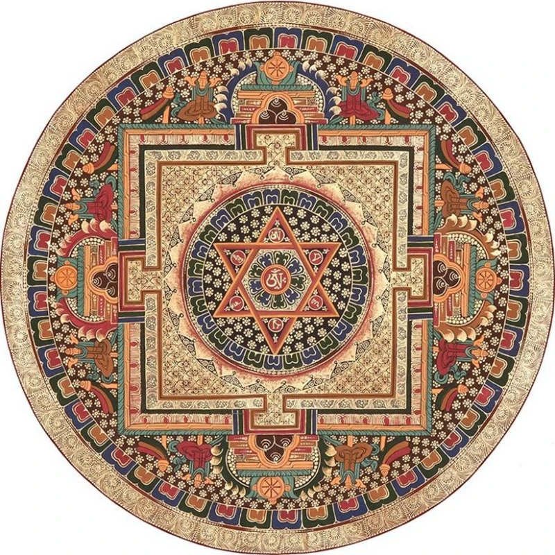 Nordic-Round-Printed-Carpet-Mandala-Modern-Living-Room-Rug-Coffee-Table ...