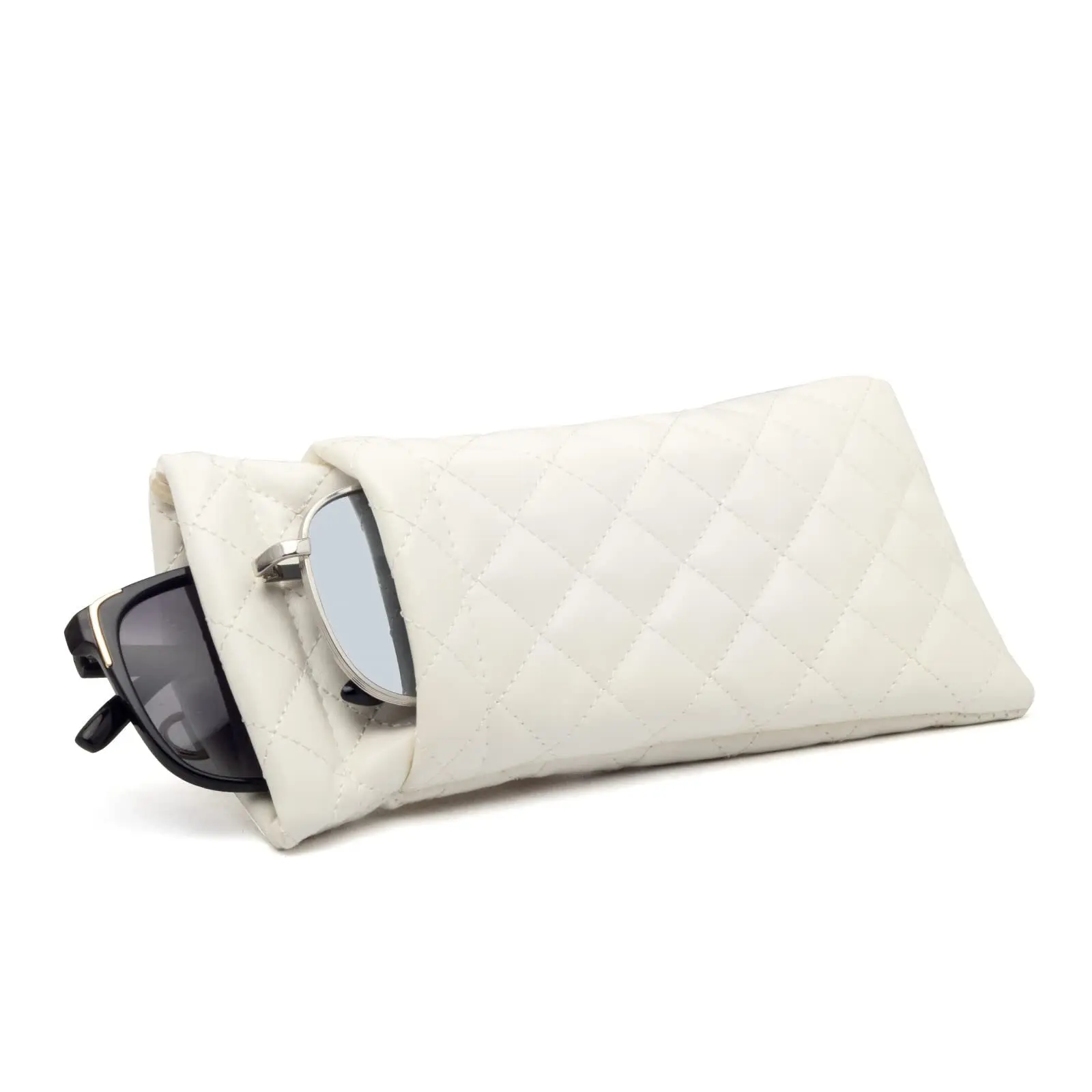 New Creative Double-layer Sunglasses Storage Bag PU Leather Fitted ...