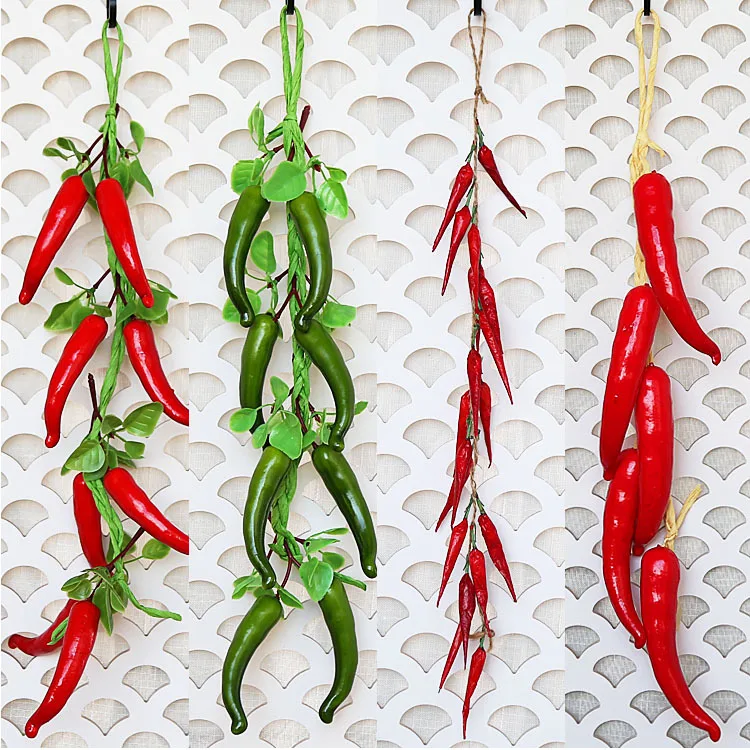 Green-Red-Chilli-Artificial-Foods-Vegetables-Photography-Props-Fake ...