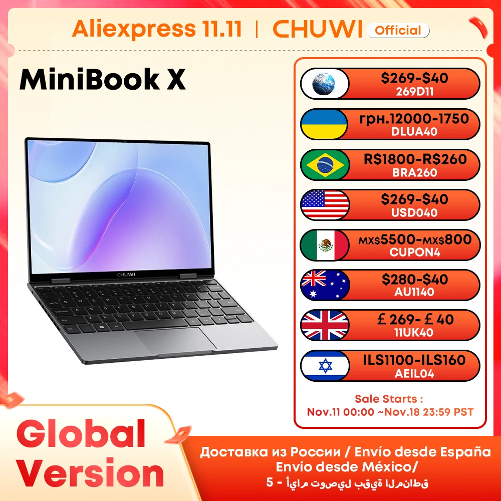 CHUWI-MiniBook-X-Laptop-Tablet-PC-2-In-1-12GB-LPDDR5-512G-SSD-Intel ...