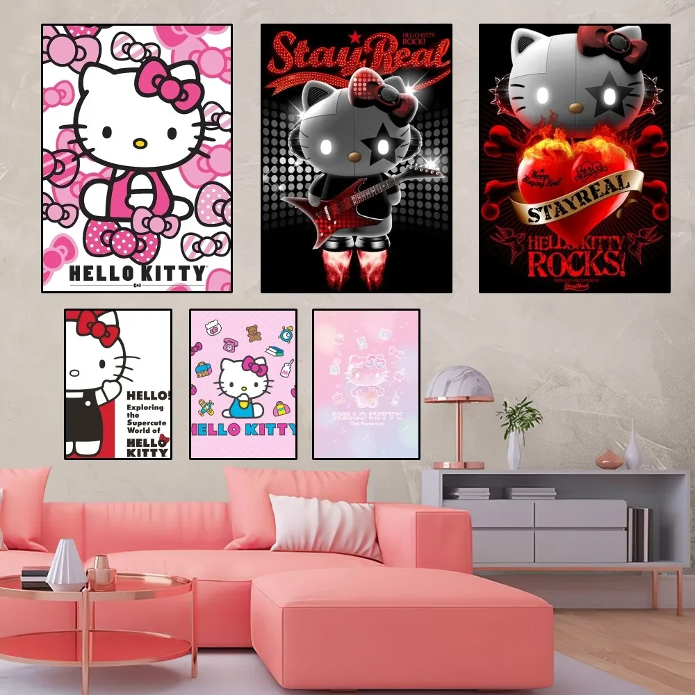 MINISO-Hello-Kitty-Poster-Home-Room-Decor-Livingroom-Bedroom-Aesthetic ...