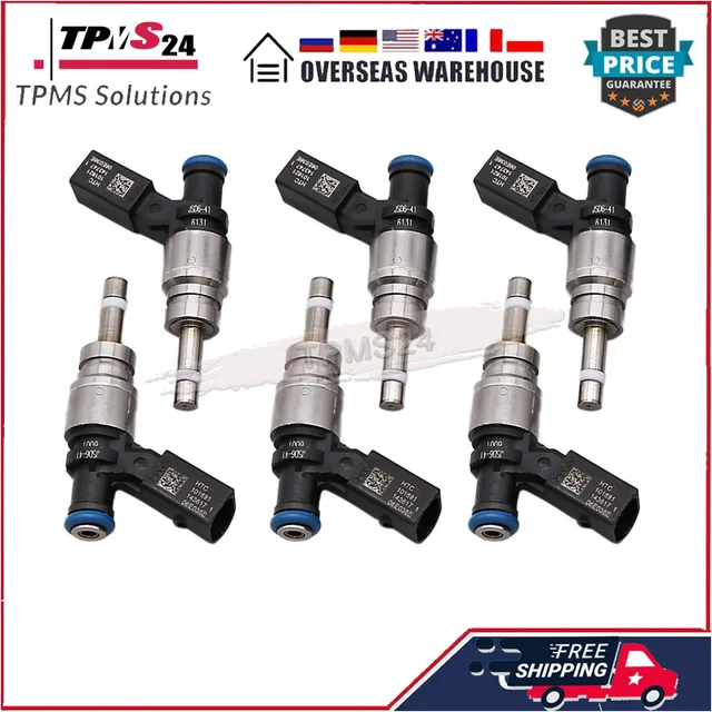 6PCS Fuel Injectors For 2008-2011 Audi A4 A5 A6 Q5 3.2L V6 06E906036E