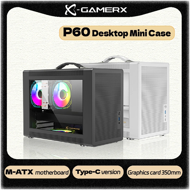 Power Train X-GAMERX P60 PC case Portable Handheld Mini-ITX MATX ...