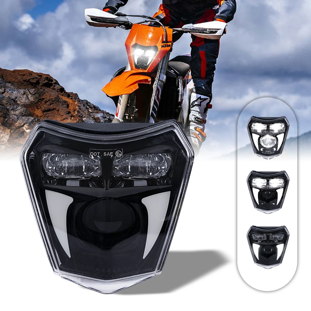 Motocross Enduro Dual Sport Light E24-mark Motorcycle Led Headlight For ...