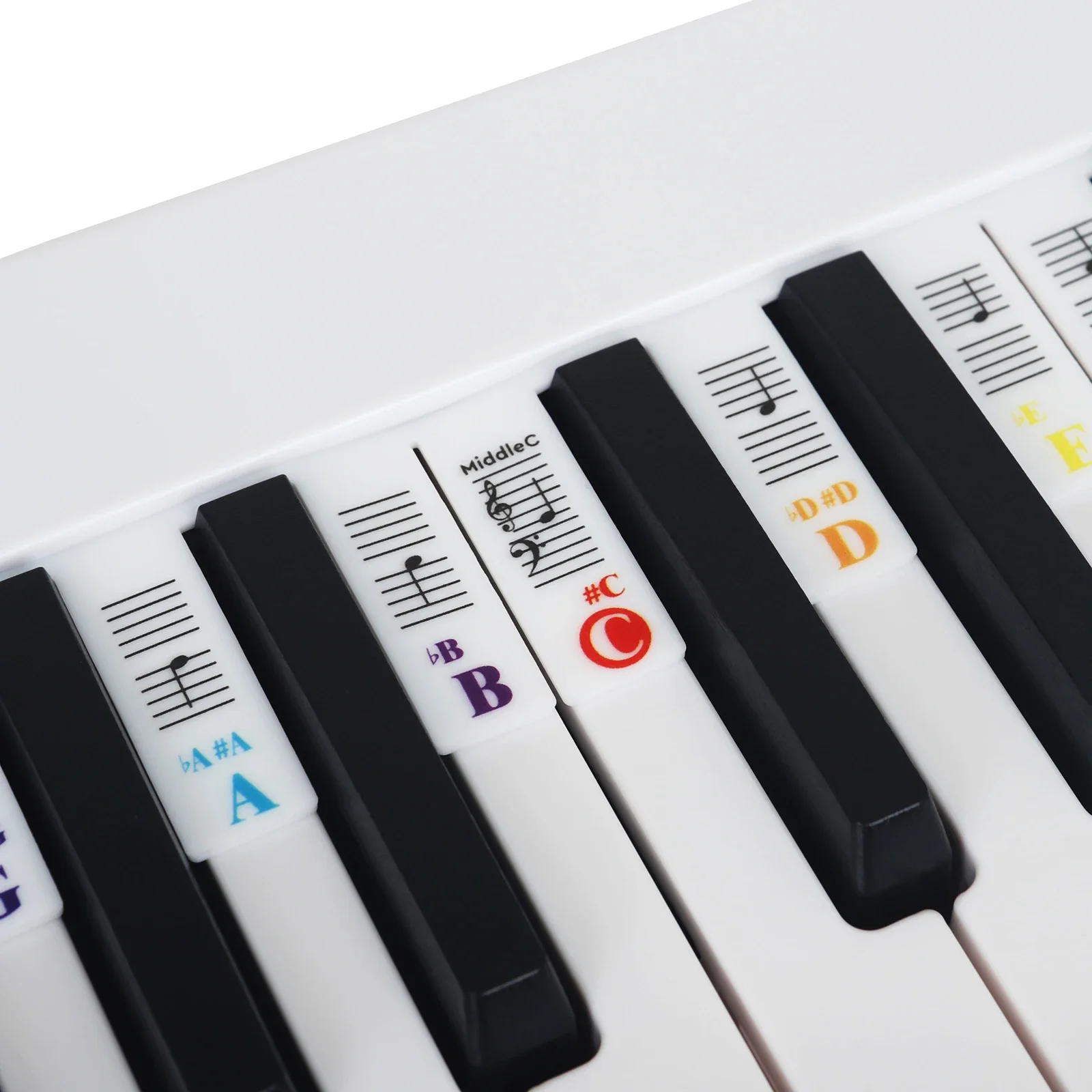 61-88-Key-Piano-Note-Strips-Upright-Pianos-White-Silicone-Note-Sticker ...