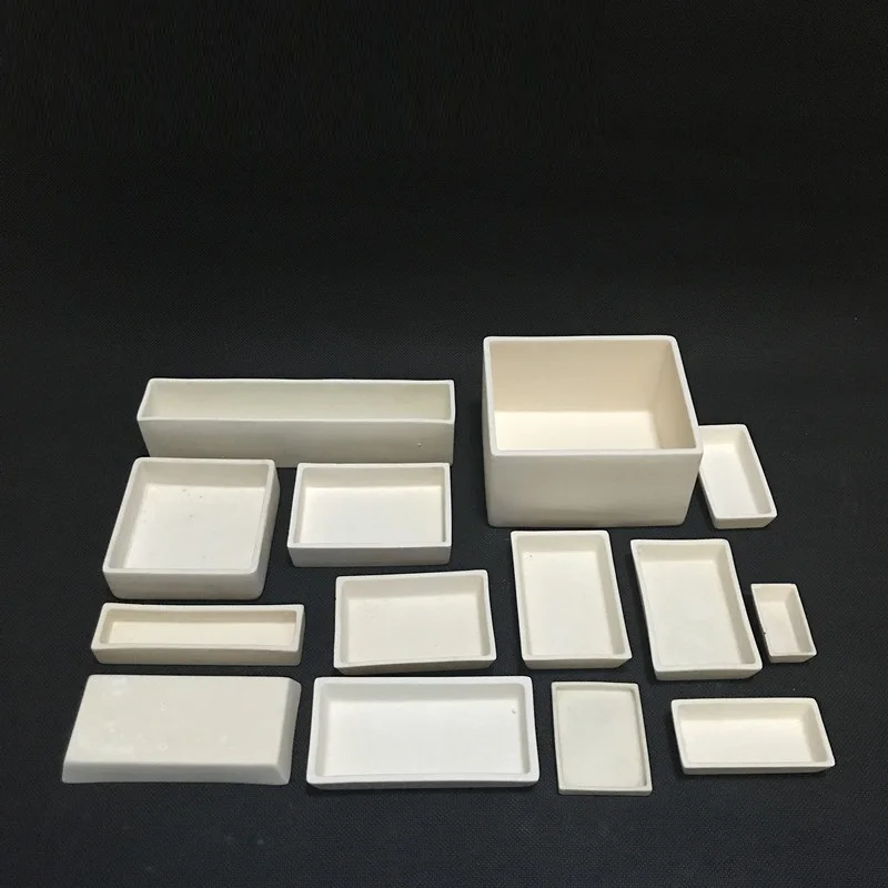 Square Shape 99% Alumina Combustion Boat Tube Furnace Corundum Crucible ...