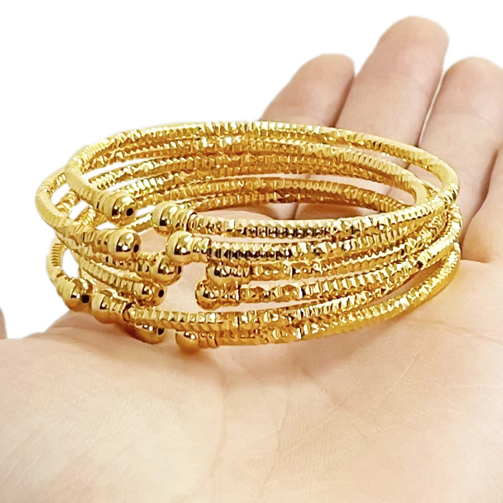 3MM-Africa-Jewelry-Indian-Bangles-Ball-African-Gold-Color-Bangle ...