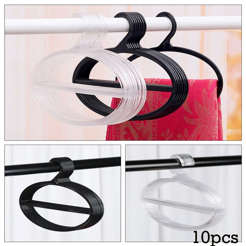 10PCS Multi Purpose Plastic Circle Scarf Hanger Tie Clothes Rack ...
