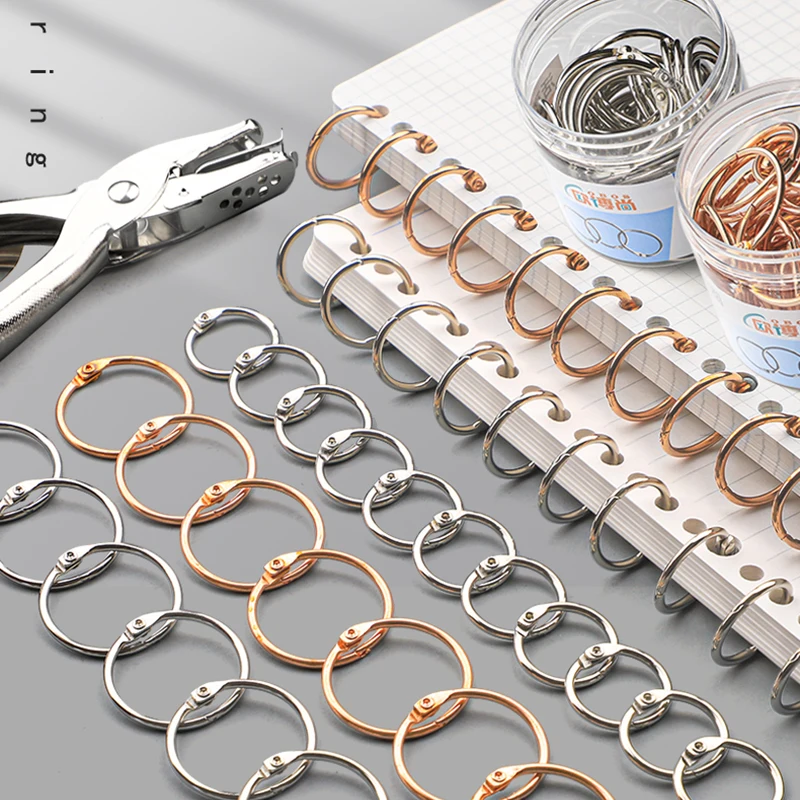 20-30-40-50mm-Metal-Binder-Ring-Loose-leaf-Paper-Book-Index-Cards-Album ...