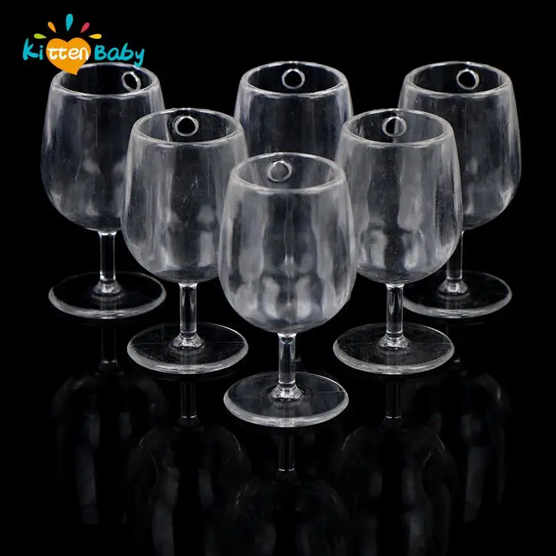 10pcs Dollhouse Miniature Wine Glass Mini Goblet Cup Red Wine Cup Toy ...