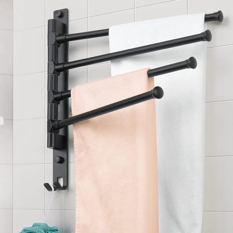 2-3-4-5-Swivel-Towel-Bars-Hanger-Bathrobe-Towel-Rack-Holder-Wall ...