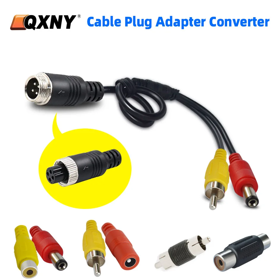 QXNY-4Pin-Aviation-Head-Male-Female-to-RCA-AV-Female-DC-Multiple-Cable ...