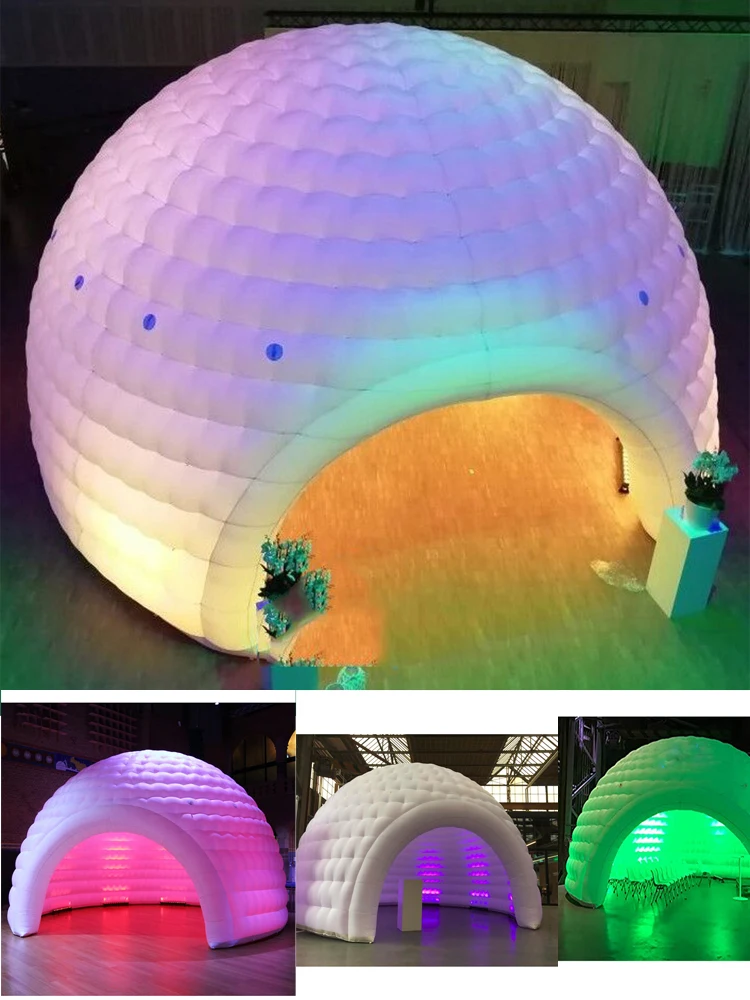 Original Special Giant LED Inflatable Dome Tent With Big Opennings Blow ...